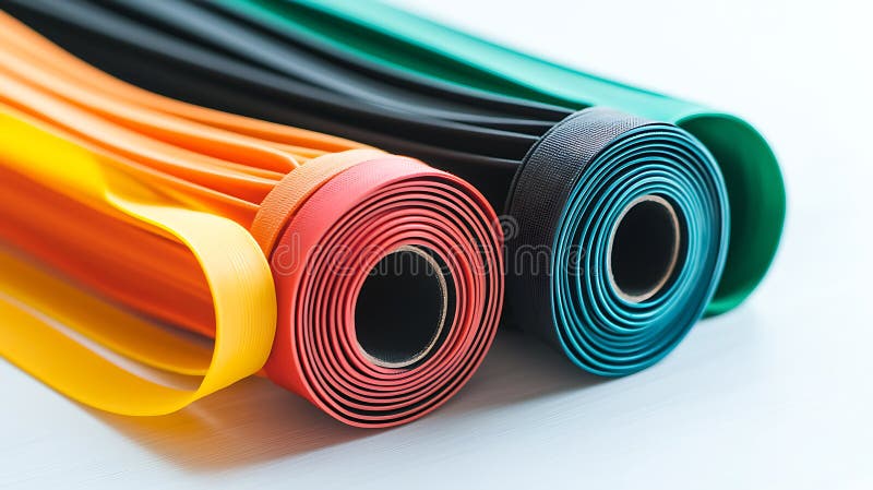 A Roll of Tape is Shown in Different Colors Stock Image - Image of ...