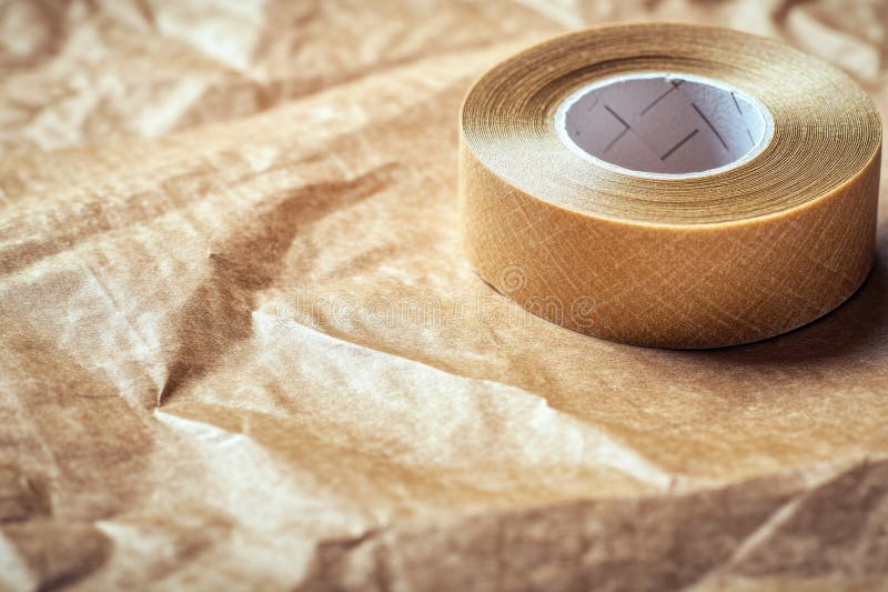 A Roll of Tape Sits Atop a Sheet of Paper, Often Used in Office ...