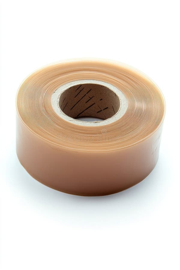 Roll of Tape on White Surface Stock Image - Image of strong, generated ...