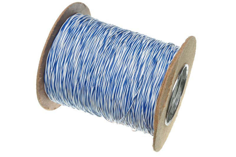 Roll of Plastic Corrugated Pipe for Electrical Installation Isolated on ...