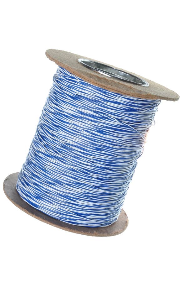 Roll of Plastic Corrugated Pipe for Electrical Installation Isolated on ...