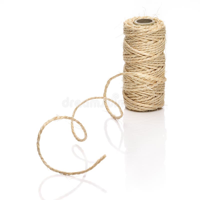 Thick Twine Unwound and Looped into a Pile with Pretty Dried Flowers ...