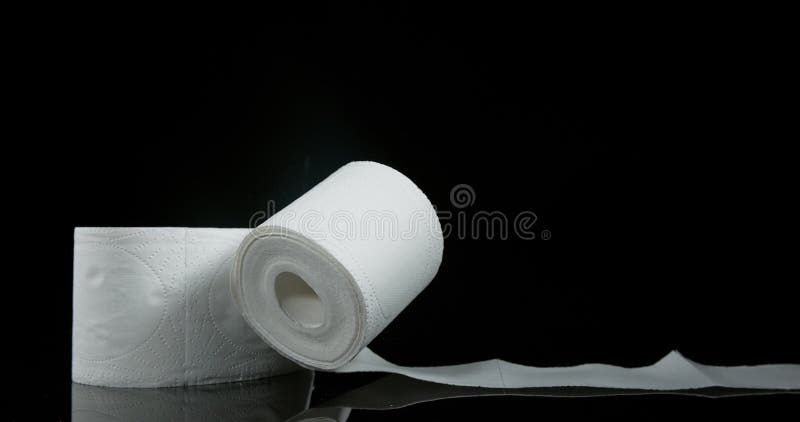 Roll of Toilet Paper Falling on Black Background, Stock Footage - Video ...