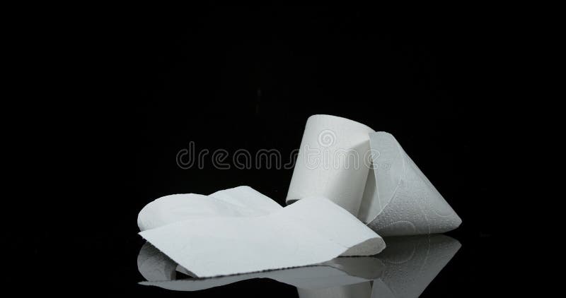 Roll of Toilet Paper Falling on Black Background, Stock Footage - Video ...