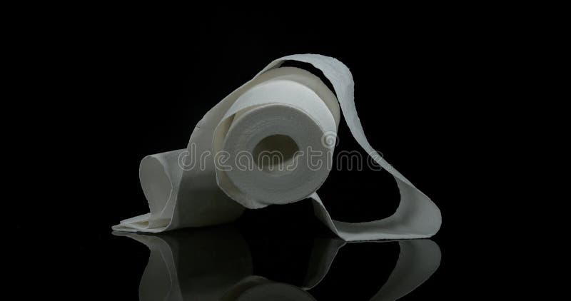 Roll of Toilet Paper Falling on Black Background, Stock Footage - Video ...
