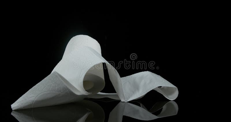 Roll of Toilet Paper Falling on Black Background, Stock Footage - Video ...