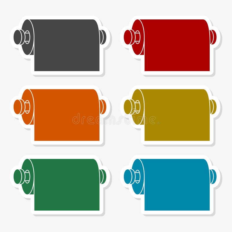Roll of Toilet Paper Icon Flat Graphic Design Stock Vector ...