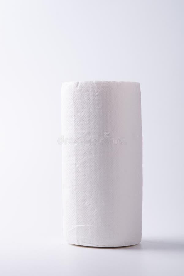 Roll of Toilet Paper Isolated on White Background Stock Image - Image ...