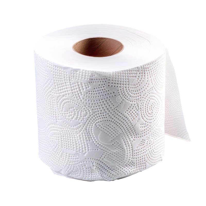 Roll of Toilet Paper Side View Isolate Stock Image - Illustration of ...