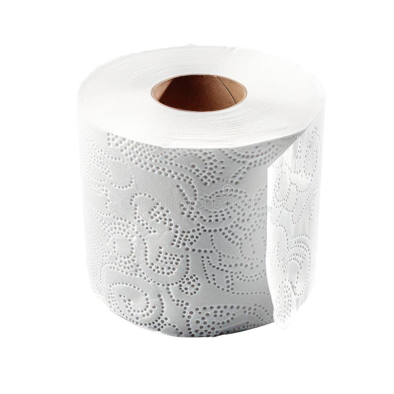 Roll of Toilet Paper Side View Isolate Stock Image - Illustration of ...