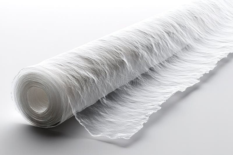 Roll of Translucent Paper Displayed on a Flat Surface in a Well-lit ...
