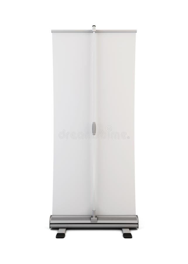 Roll Up Back View Isolated on White Background. 3d. Stock Illustration ...