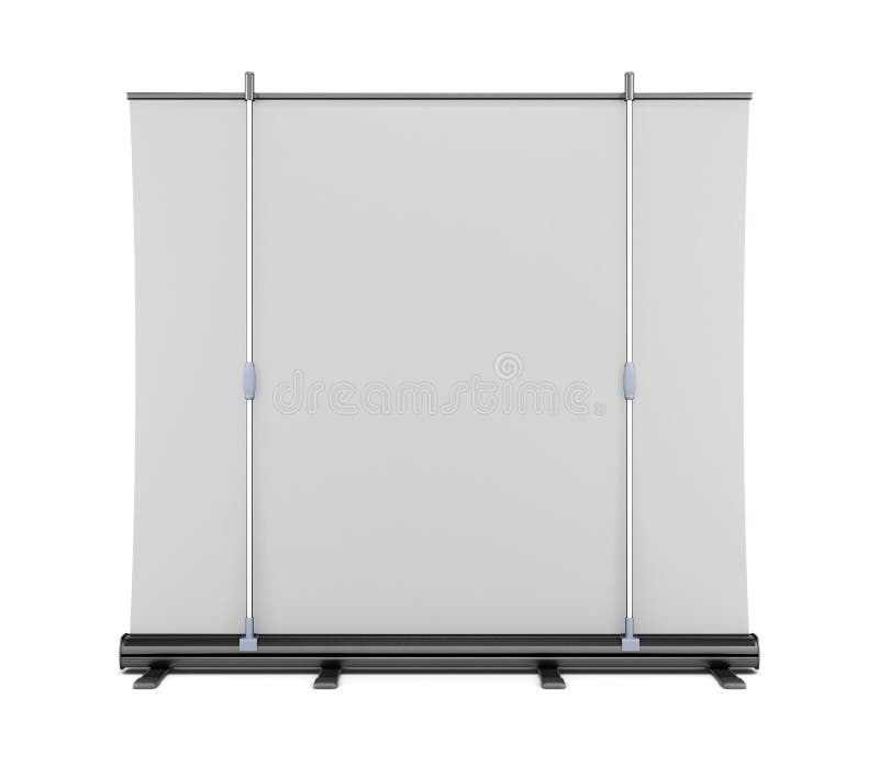 Roll Up Back View Isolated on White Background. 3d. Stock Illustration ...