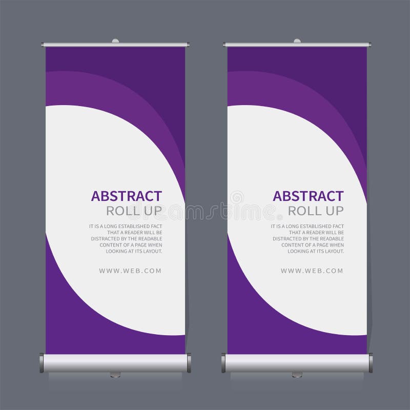Roll Up Banner Design Template, Vertical, Abstract Background, Pull Up ...