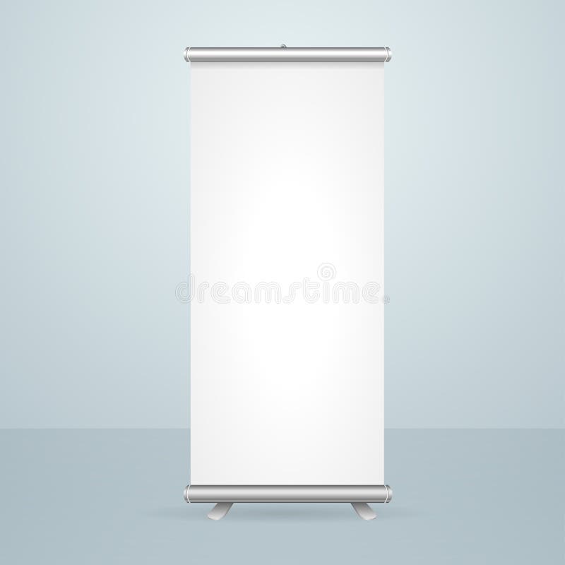 Blank L-Stand Banner for Design Presentation. 3d Render Illustration ...