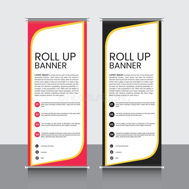 Roll Up Banner Design, Banner Design, Vector, Abstract Line Pattern ...