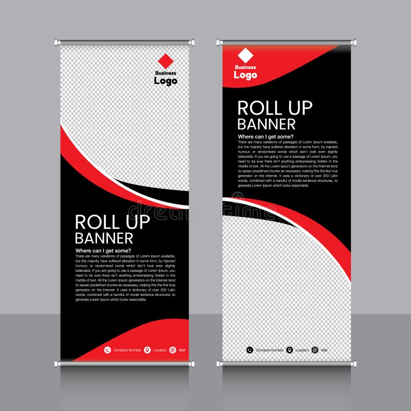 Roll Up Banner Design, Banner Design, Vector, Abstract Line Pattern ...