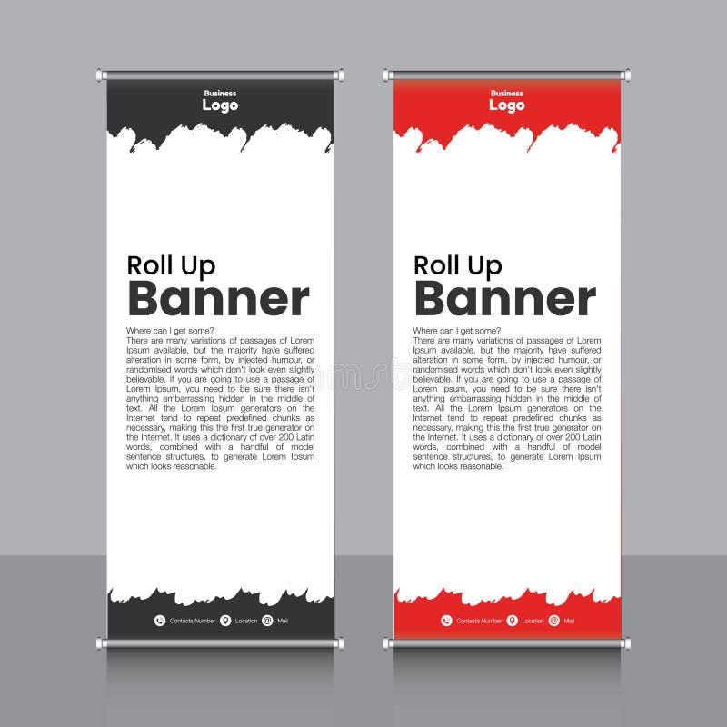 Roll Up Banner Design, Banner Design, Vector, Abstract Line Pattern ...