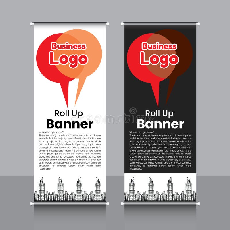Roll Up Banner Design, Banner Design, Vector, Abstract Line Pattern ...