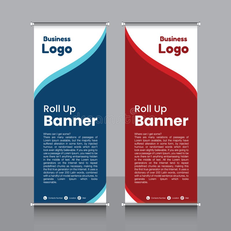 Roll Up Banner Design, Banner Design, Vector, Abstract Line Pattern ...