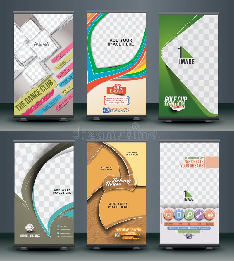 Mega Collection Roll Up Banner Design Stock Illustrations – 9 Mega ...