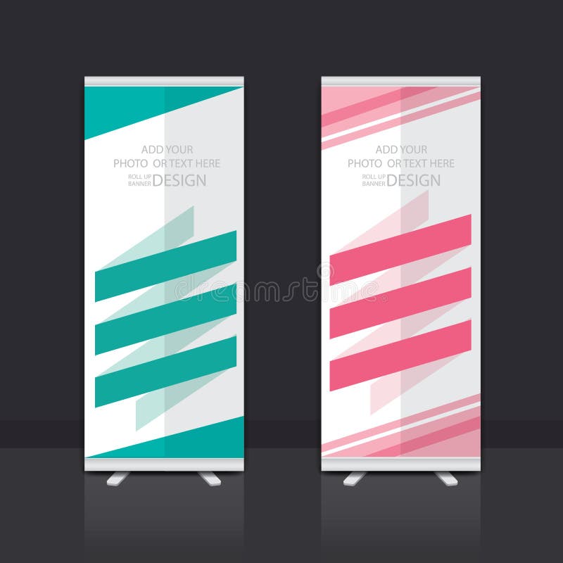 Roll up banner design stock vector. Illustration of schedule - 58242303