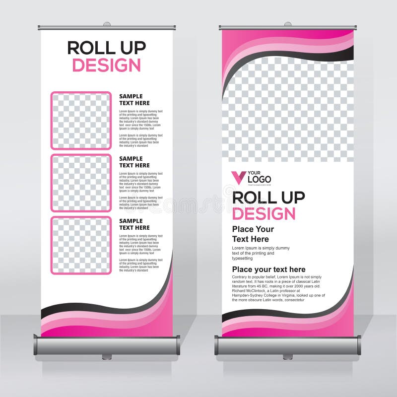 Roll Up Banner Design Template, Abstract Background, Pull Up Design ...