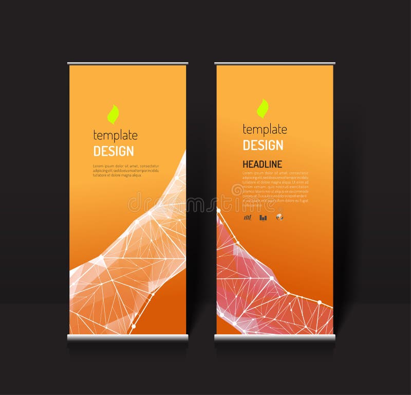 Roll Up Banner Design Template. Modern Abstract Concept Stock Vector ...