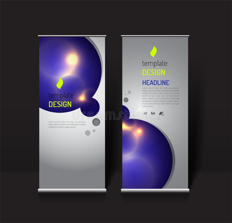 Roll Up Banner Design Template. Modern Abstract Concept Stock Vector ...