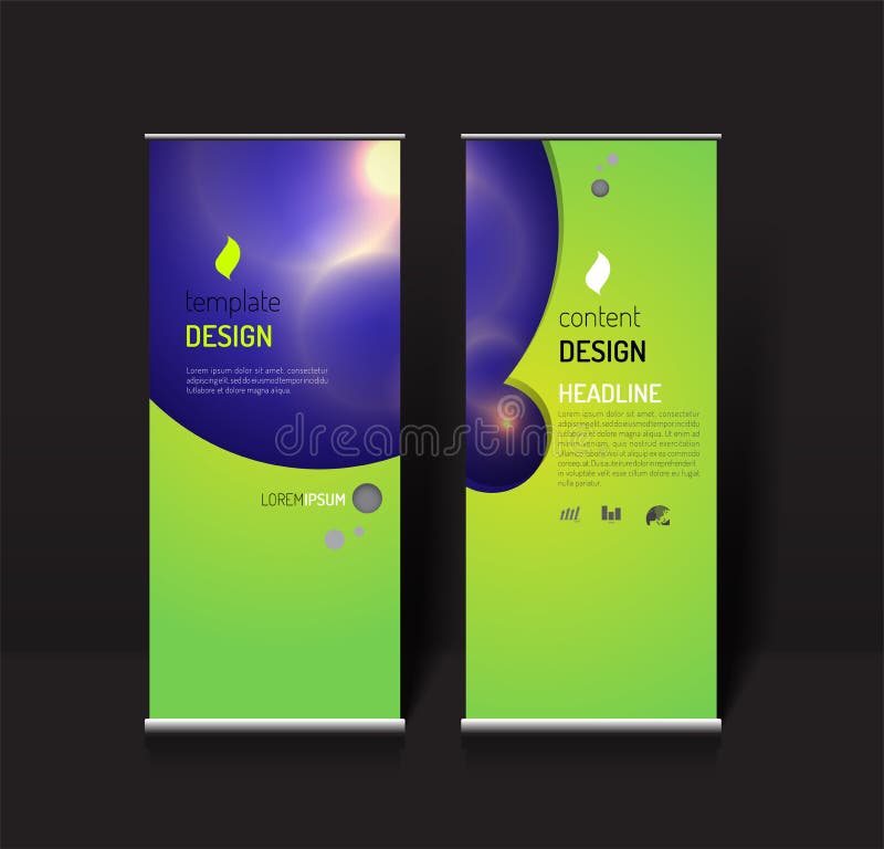 Roll Up Banner Design Template. Modern Abstract Concept Stock Vector ...