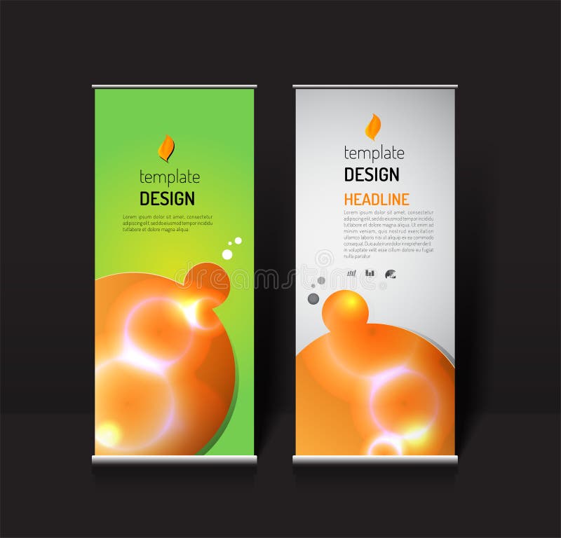 Roll Up Banner Design Template. Modern Abstract Concept Stock Vector ...