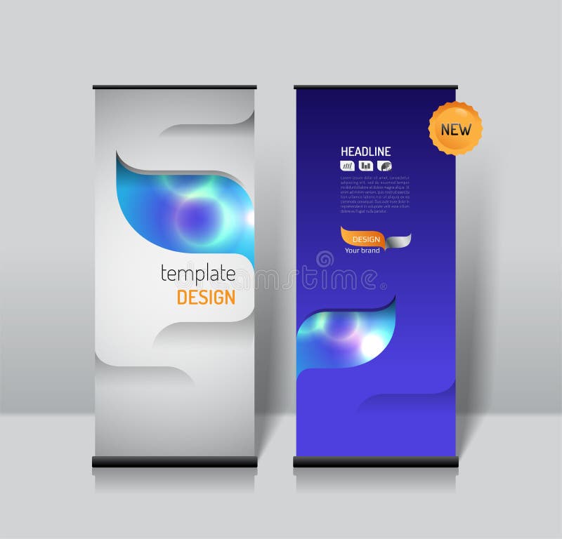 Roll Up Banner Design Template. Modern Luxury Concept Stock Vector ...