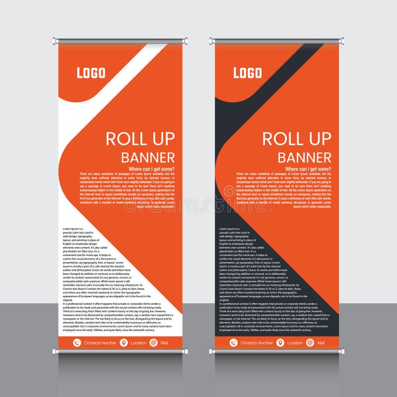 Roll Up Banner Design, Banner Design, Vector, Abstract Line Pattern ...