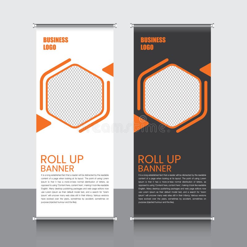 Roll Up Banner Design, Banner Design, Vector, Abstract Line Pattern ...