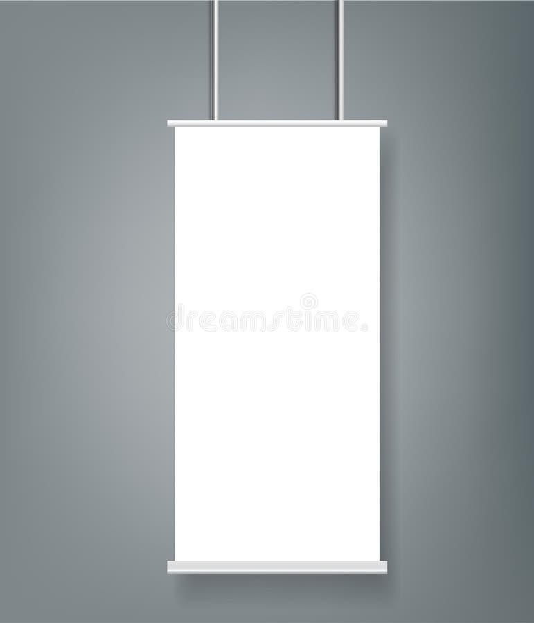 Roll Up Banner Stand Isolated on Transparent. Isolated. Stock Vector ...