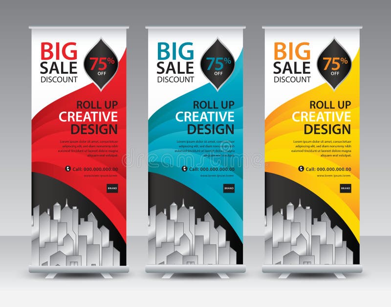 Roll Up Banner Stand Template Creative Design, Modern Exhibition ...