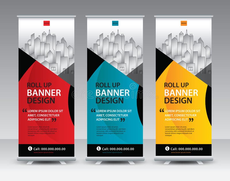 Roll Up Banner Stand Template Creative Design, Modern Exhibition ...