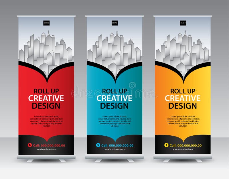 Roll Up Banner Stand Template Creative Design, Modern Exhibition ...