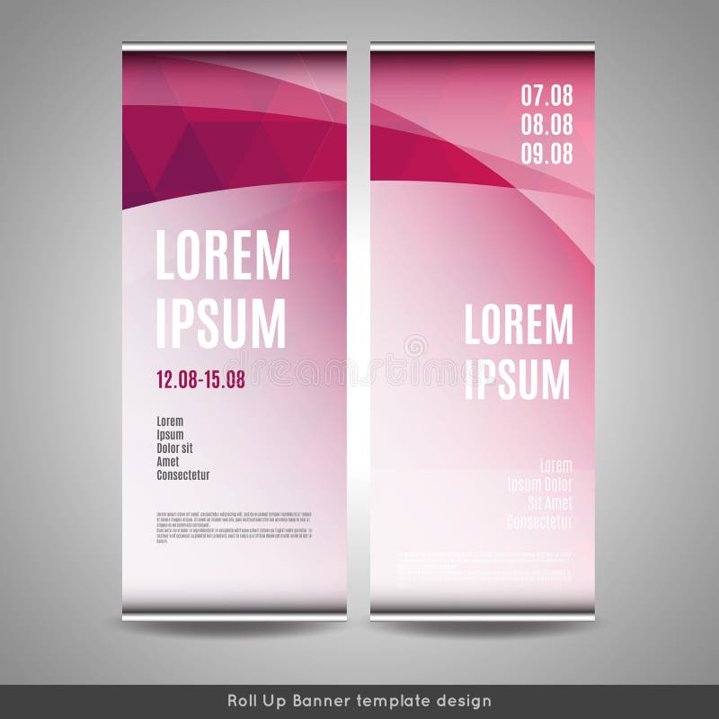 Roll Up Banner Template Design. Stock Vector - Illustration of design ...
