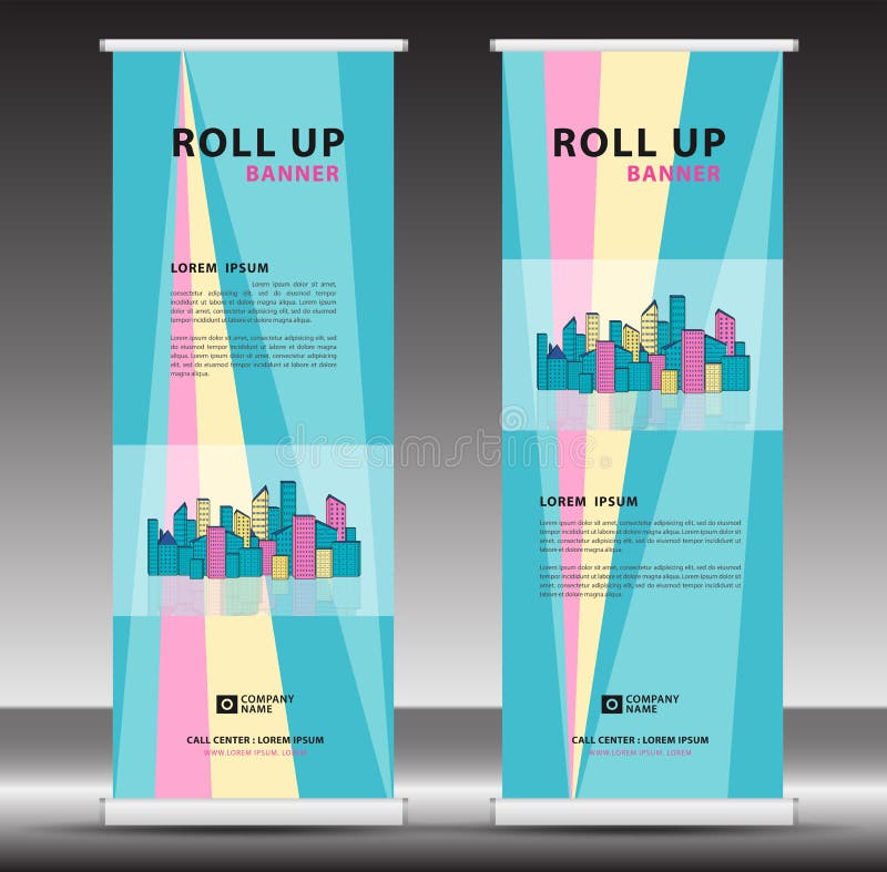 Roll Up Banner Template, Stand Design, Pull Up, Display, Advertisement ...