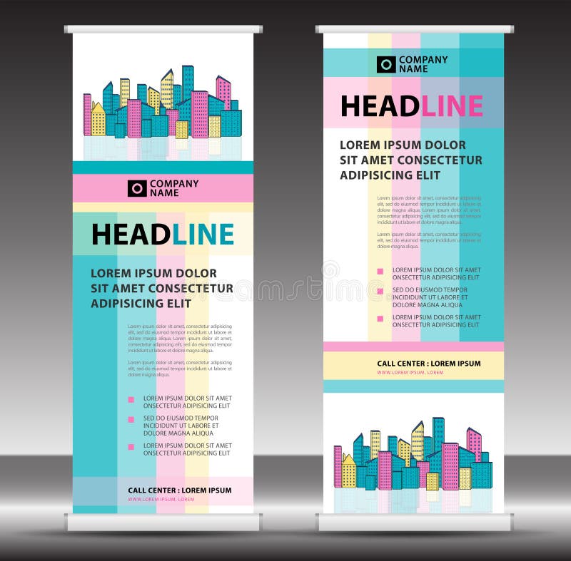 Roll Up Banner Template, Stand Design, Pull Up, Display, Advertisement ...