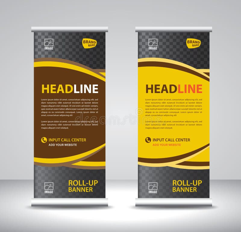 Roll Up Banner Design Coffee Stock Illustrations – 25 Roll Up Banner ...