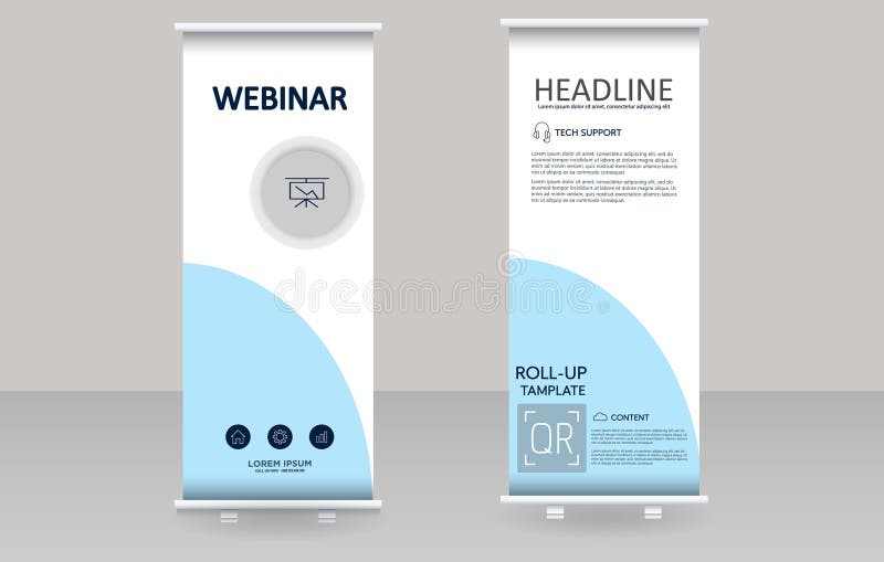 Roll Up Banner Vector, Abstract Geometric Background, Modern X-banner ...