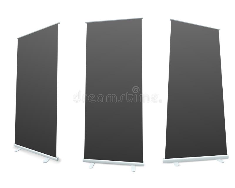 Roll-up Blank White Display Stock Vector - Illustration of design ...