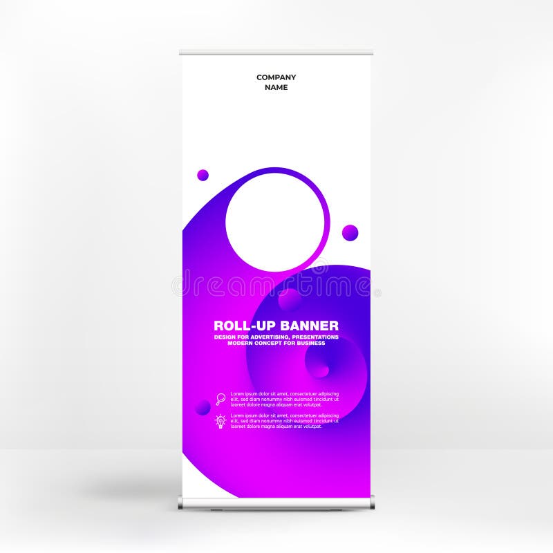 Roll-up Design, Creative Modern Style, Beautiful Gradient for Banner ...