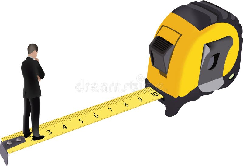 Roll-up Meter for Measuring with People Balanced Above Roll-up Meter ...