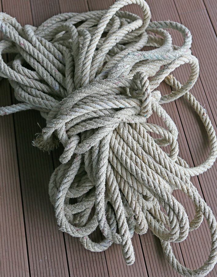 Roll Up Nylon Rope and Knot Stock Photo - Image of clim, material ...