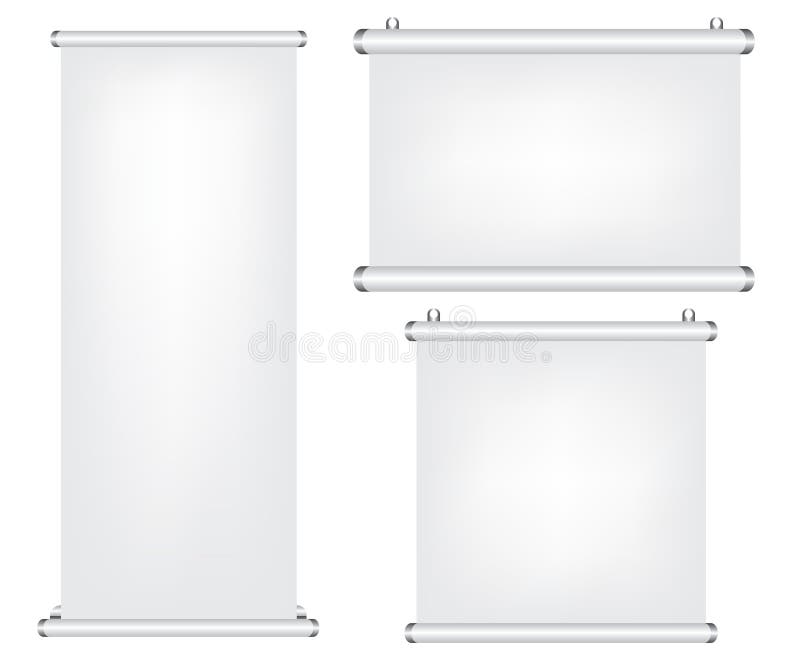 Roll Up and Projector Screen Illustration Stock Vector - Illustration ...