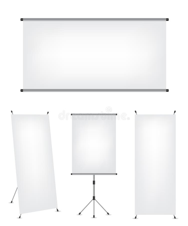 Roll Up and Projector Screen Illustration Stock Vector - Illustration ...