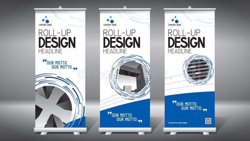 Roll-up Template, Design 85x200 Cm - Modern Office Buildings Stock ...